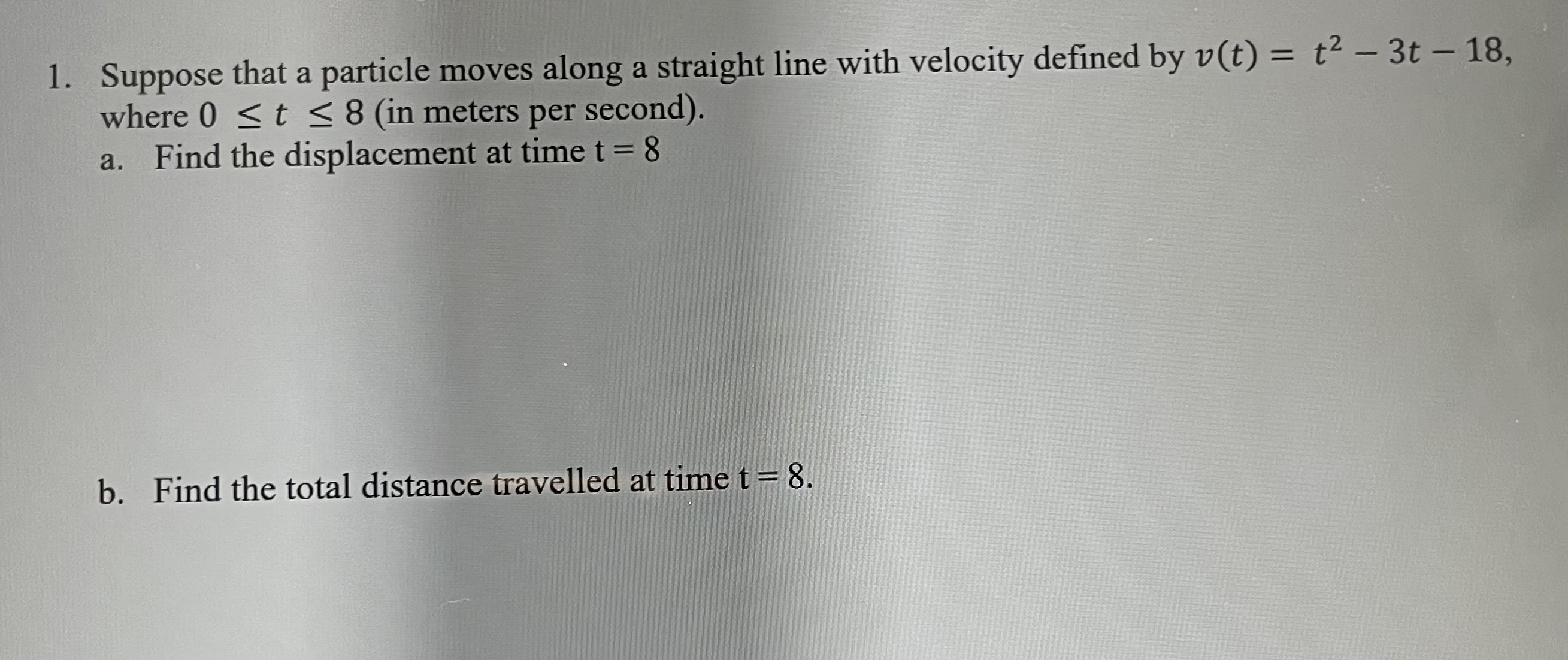 Solved Suppose that a particle moves along a straight line | Chegg.com