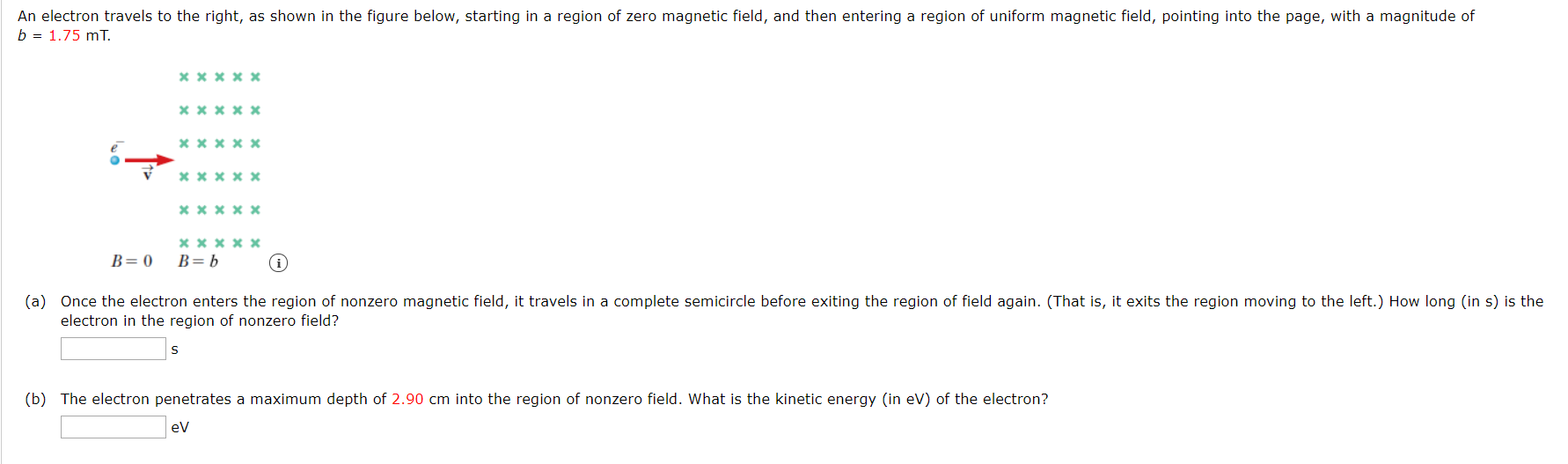 Solved An electron travels to the right, as shown in the | Chegg.com