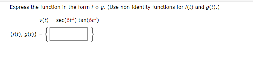 Solved Express the function in the form f∘g. (Use | Chegg.com