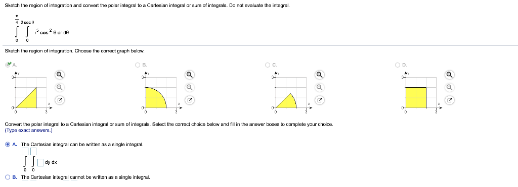 Solved Sketch The Region Of Integration And Convert The 