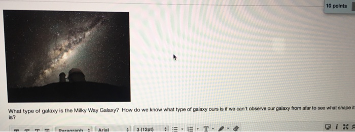 Solved What color is this galaxy? Why? T T | T Paragraph | Chegg.com