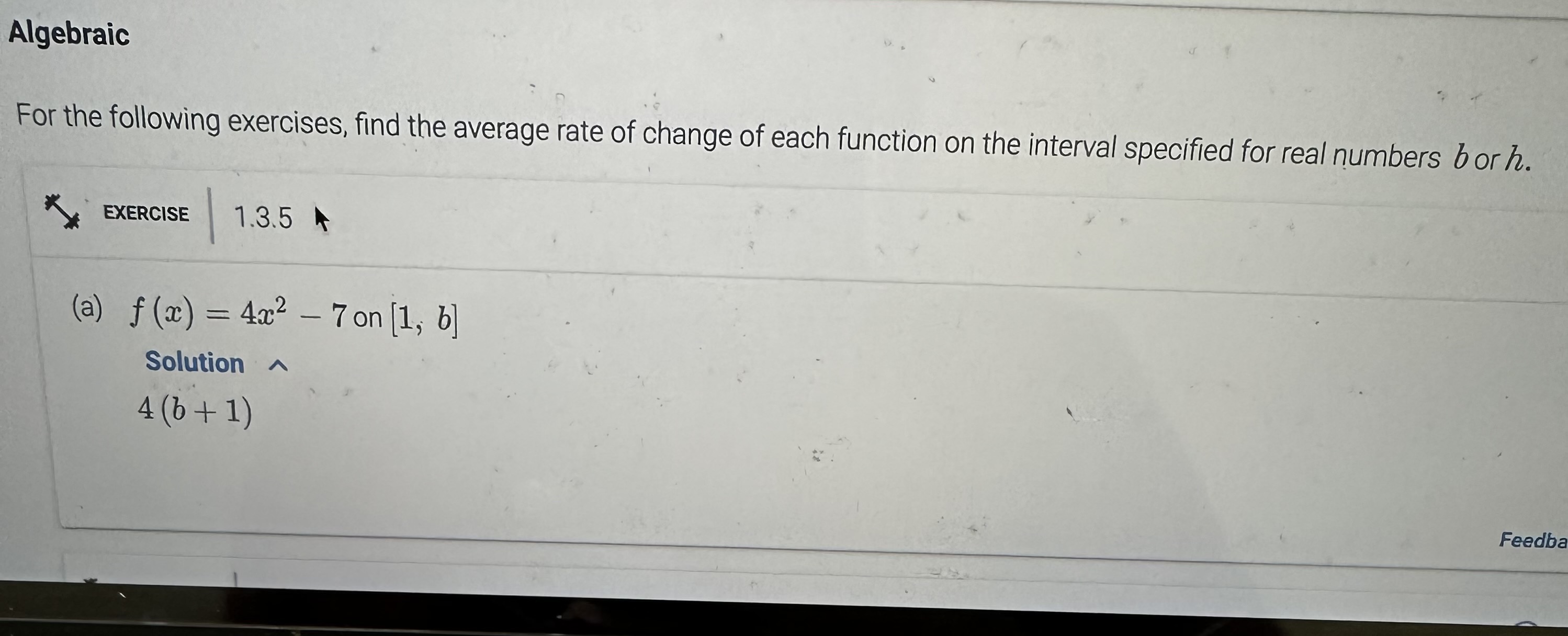 Solved For the following exercises, find the average rate of | Chegg.com