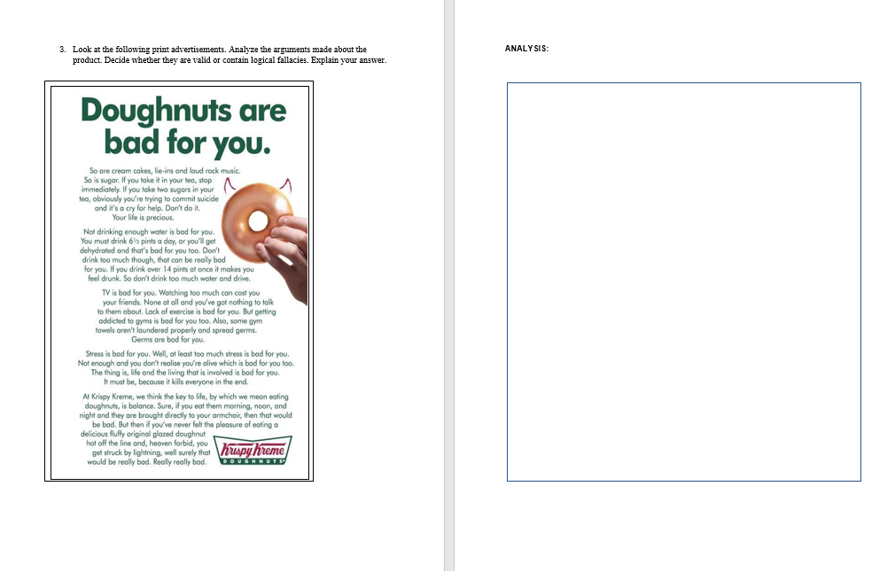 Solved Look at the following print advertisements. Analyze | Chegg.com