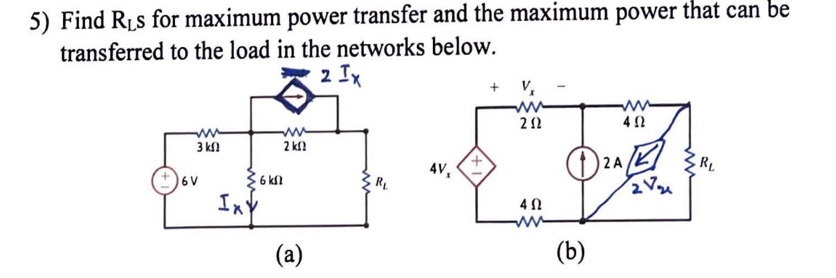 Solved Find RLf for maximum power transfer and the maximum | Chegg.com