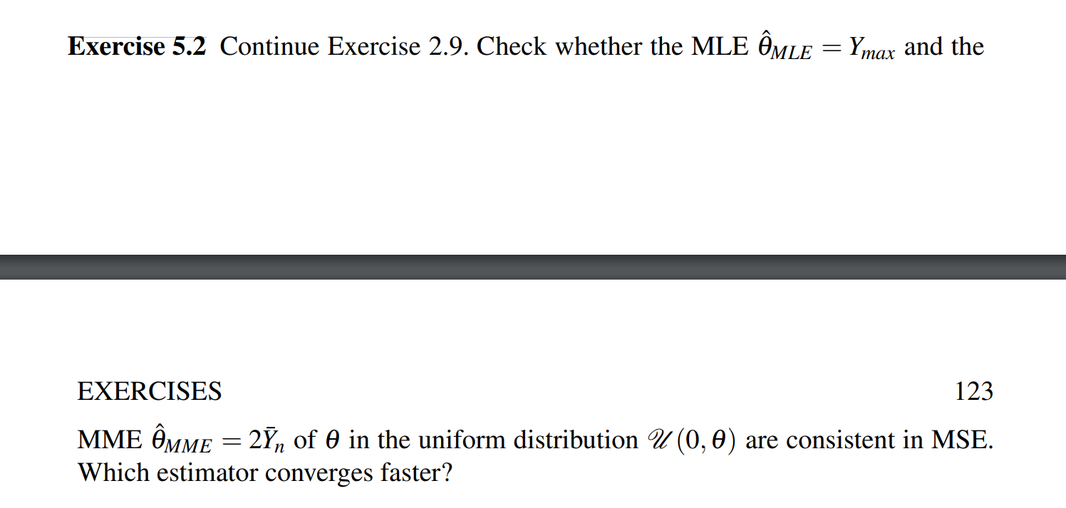 Solved Exercise 5.2 Continue Exercise 2.9. Check whether the | Chegg.com