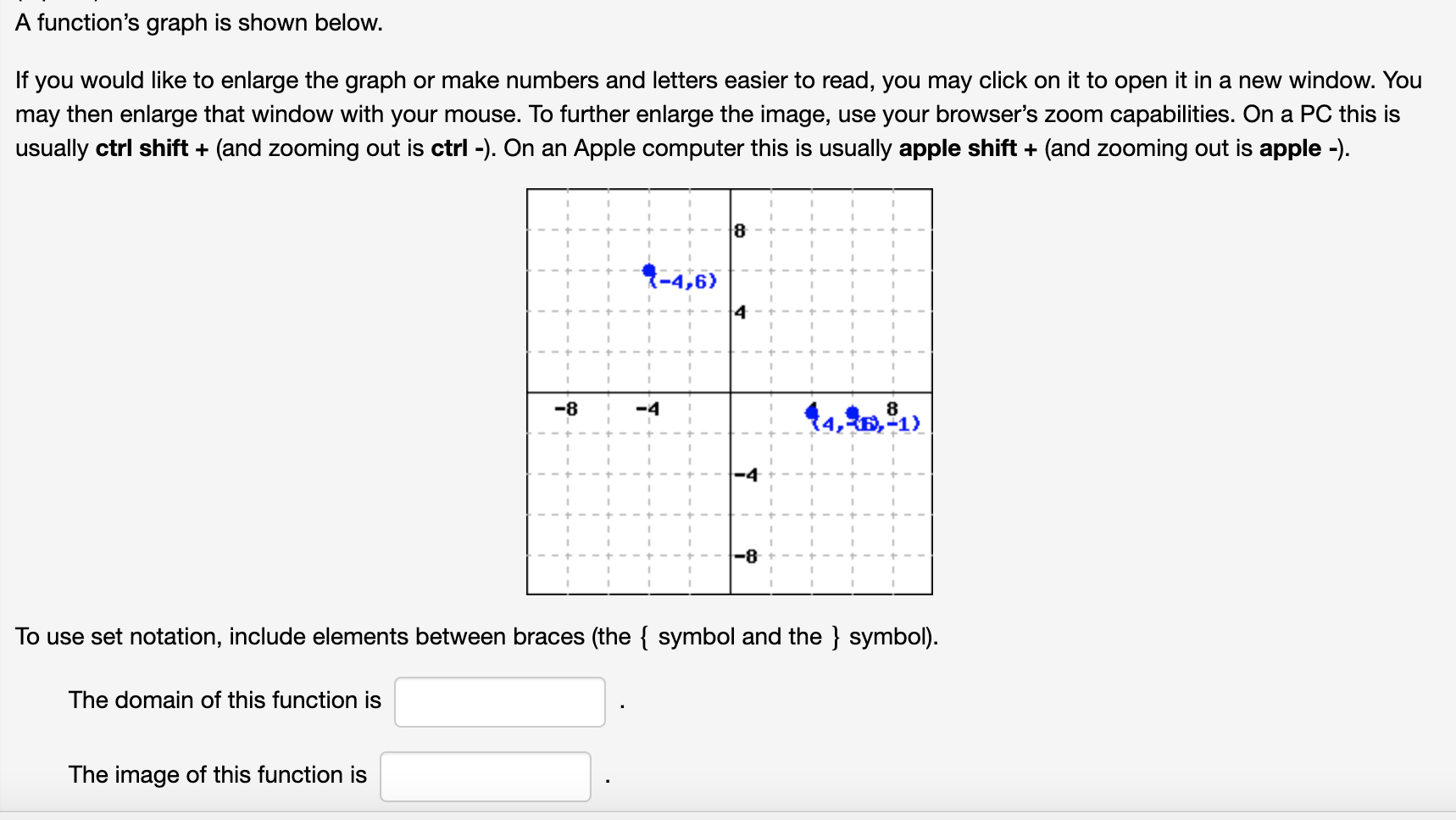 Solved A tunction's graph is shown below. If you would like | Chegg.com