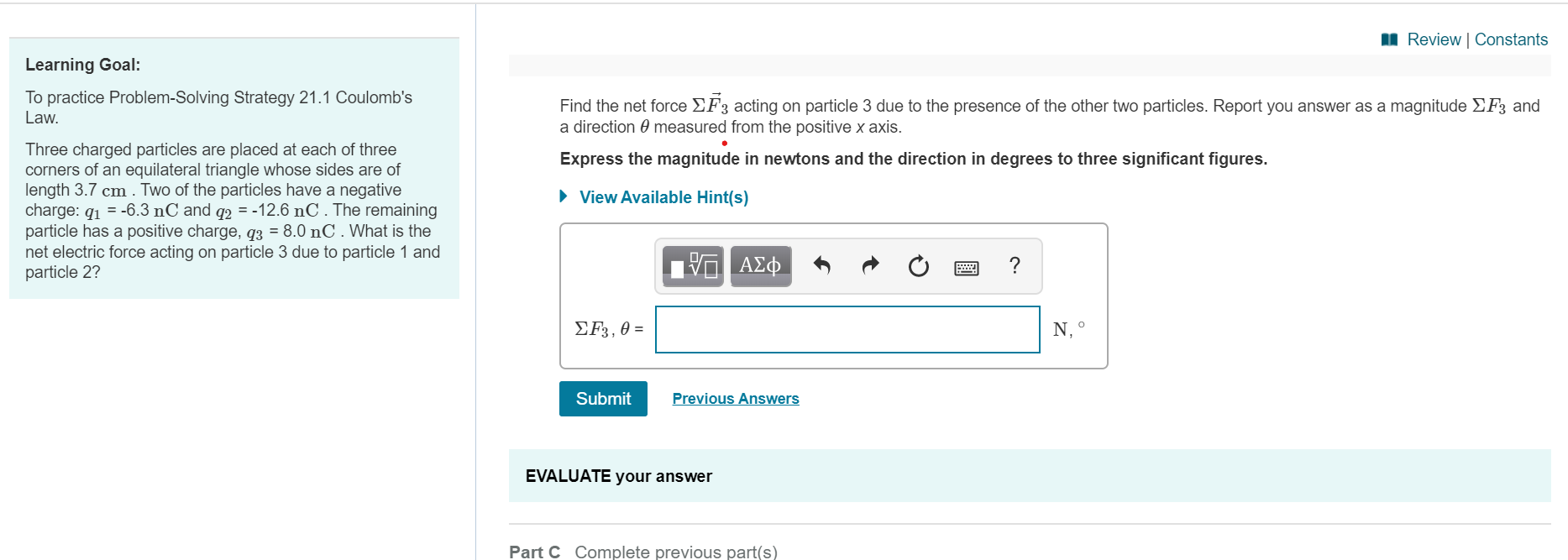 Solved Review Constants Learning Goal: To practice | Chegg.com