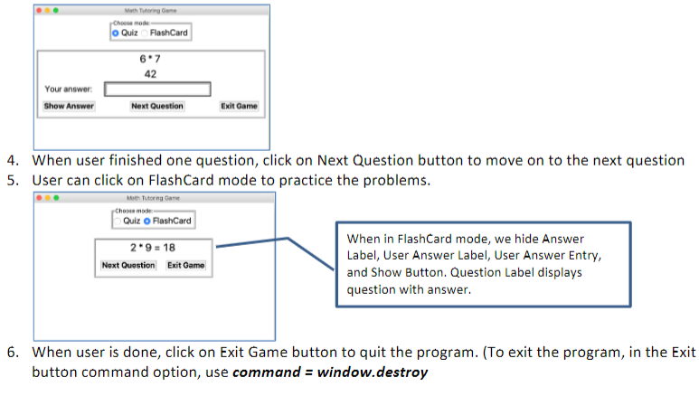 Solved You are designing a GUI program for kids to learn | Chegg.com