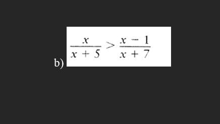 Solved x+5x>x+7x−1 | Chegg.com