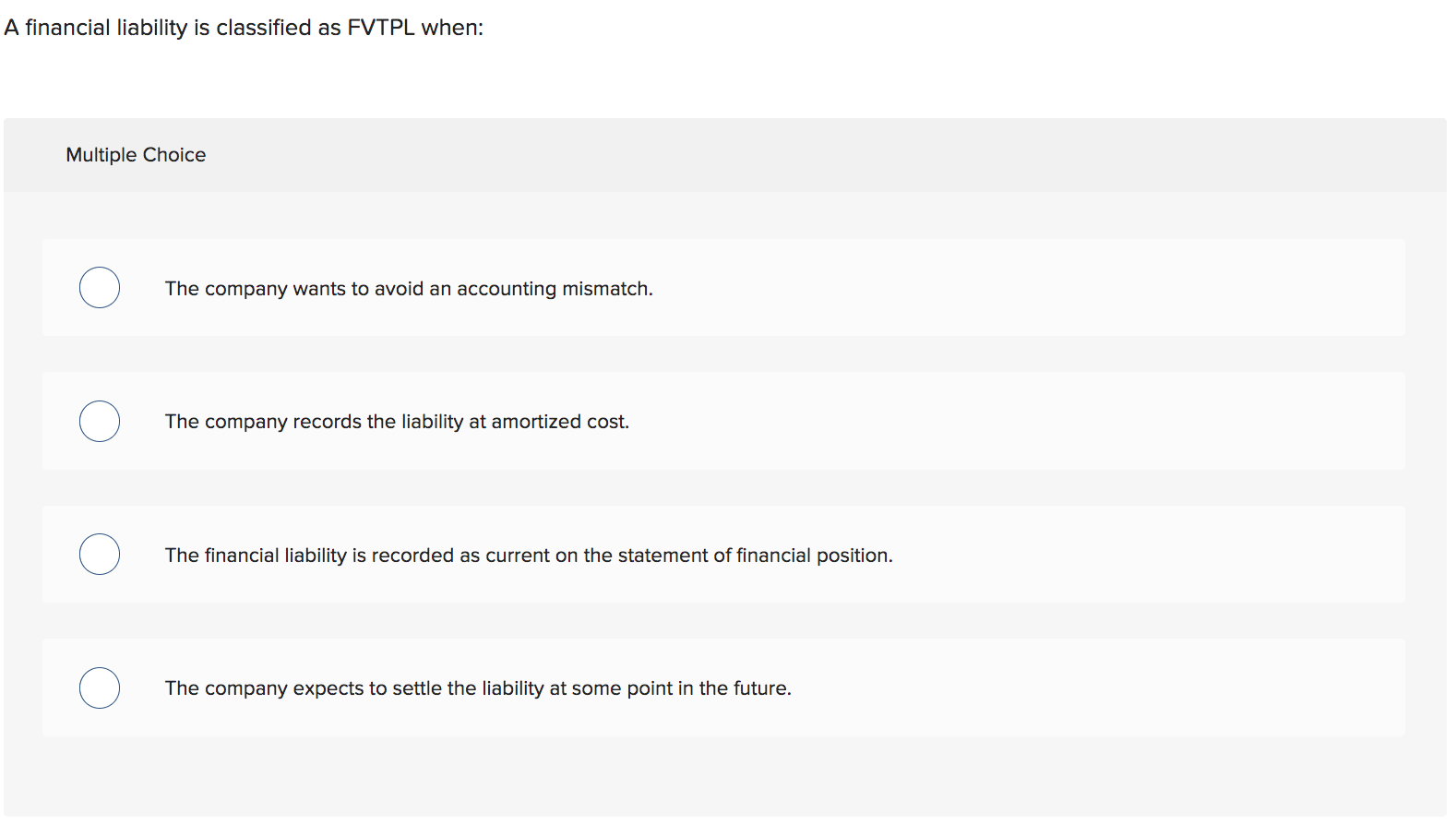 Solved Multiple Choice A loss that has a low degree of | Chegg.com
