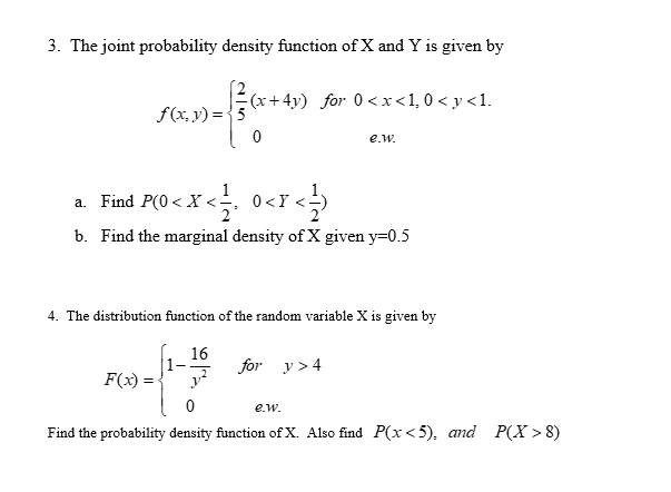 Solved The joint probability density function of x ﻿and Y | Chegg.com