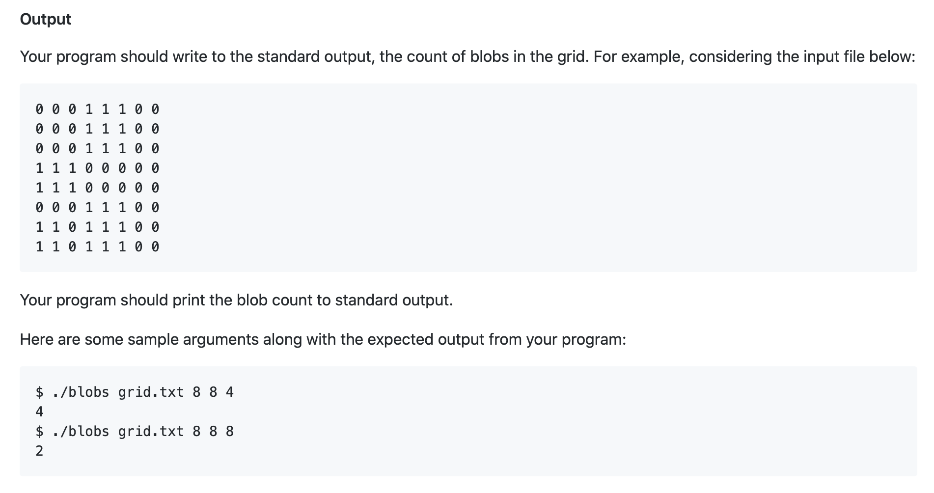 2. Counting Blobs Consider the same grid | Chegg.com