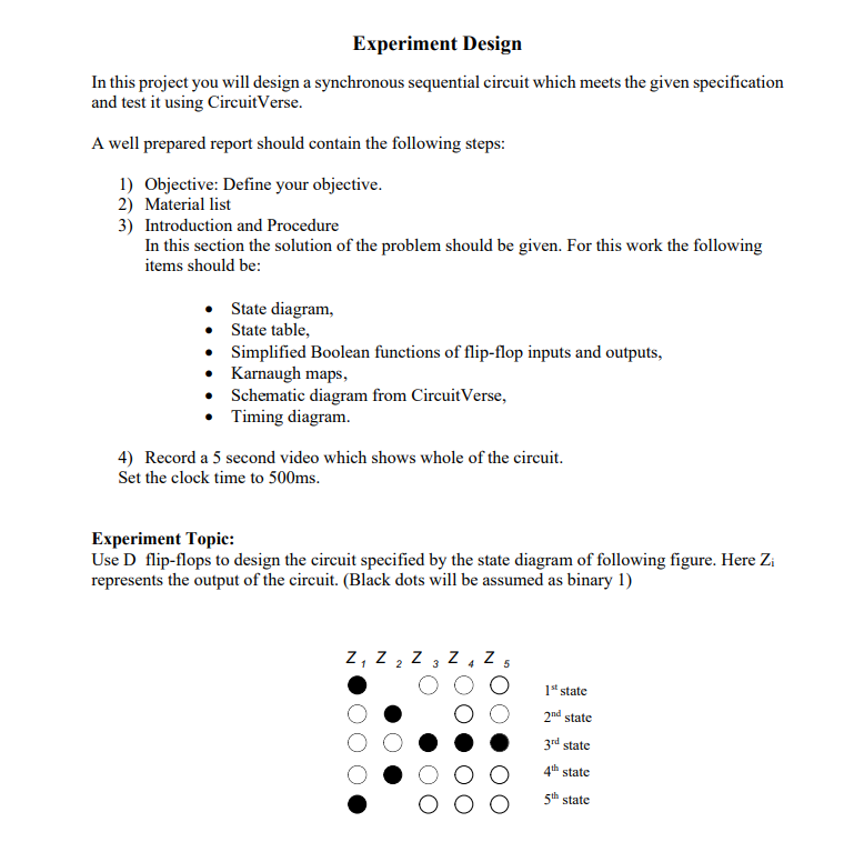 Solved Experiment Design In this project you will design a | Chegg.com