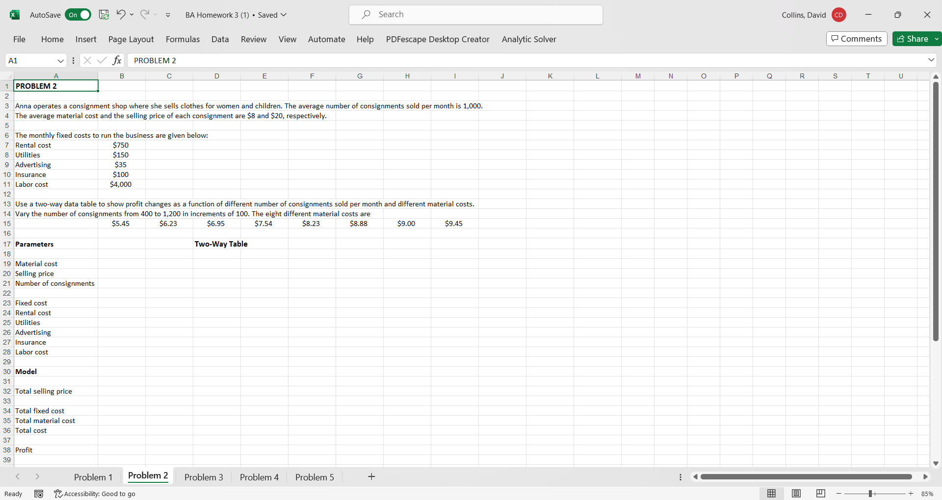 Search Collins, David File Home Insert Page Layout | Chegg.com