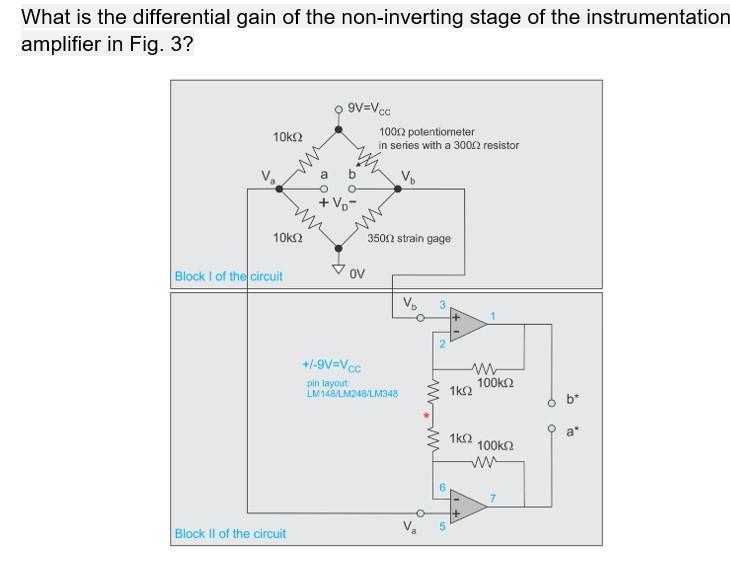 Solved What is the differential gain of the non-inverting | Chegg.com