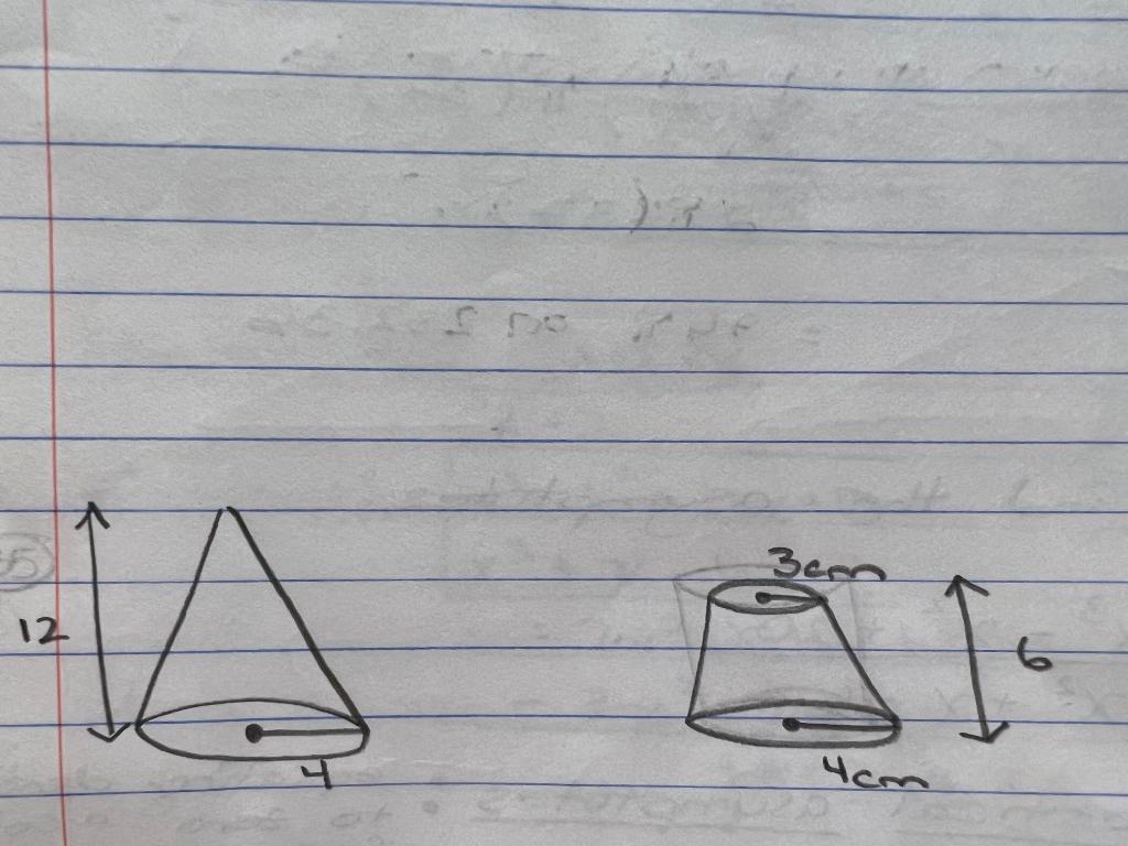 Solved How do you find the volume of the cut cone? | Chegg.com