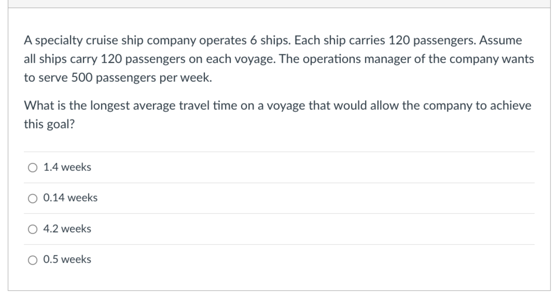 Solved 1. ﻿What is the longest average travel time on a | Chegg.com