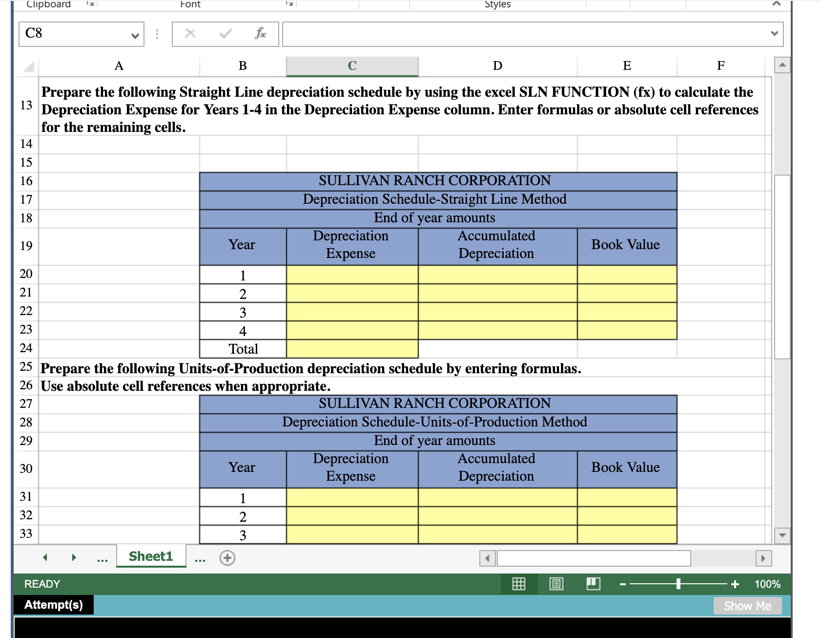 Solved 1. Prepare depreciation schedules using | Chegg.com