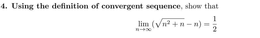 Solved 4. Using the definition of convergent sequence, show | Chegg.com