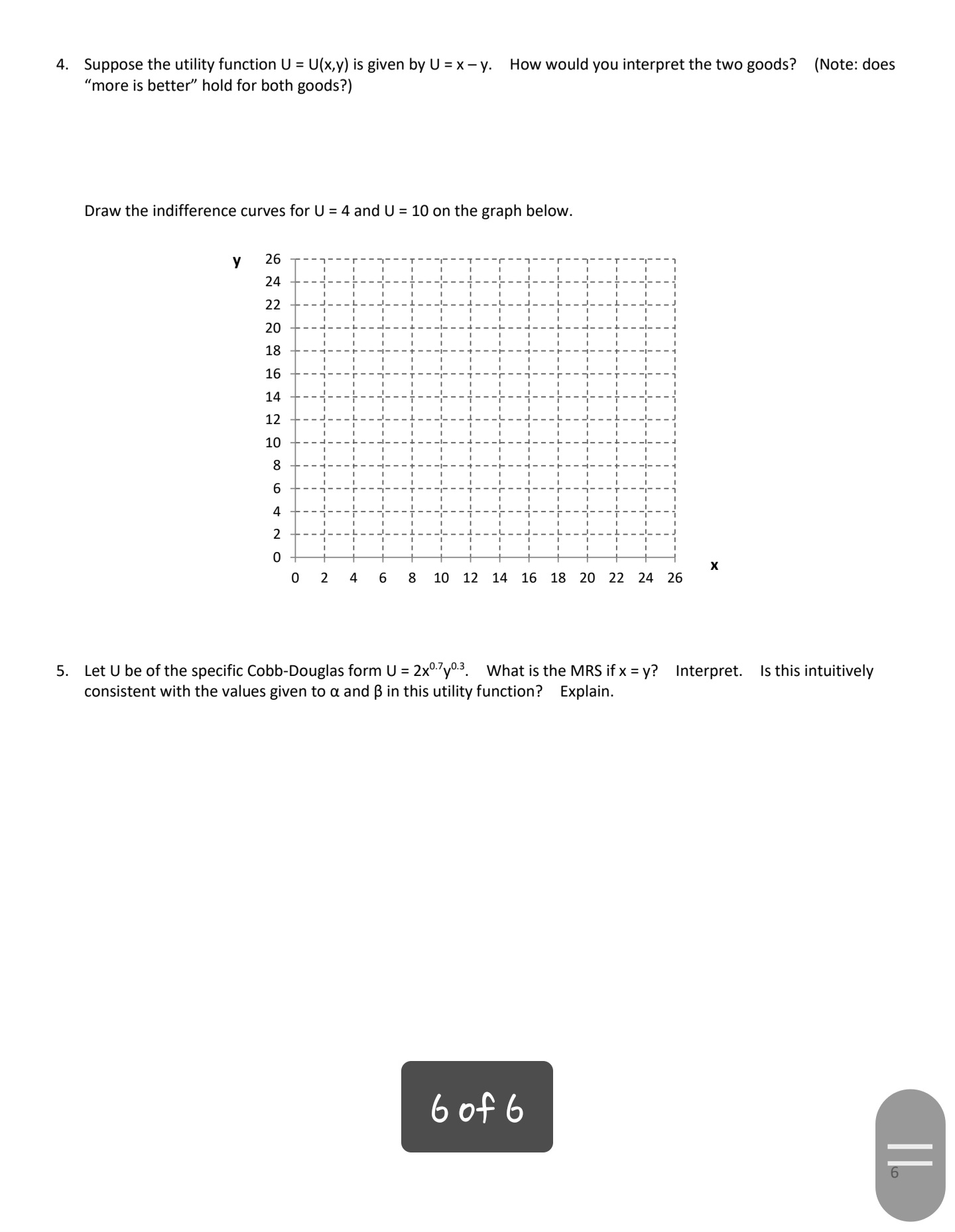 Solved Suppose the utility function U=U(x,y) ﻿is given by | Chegg.com