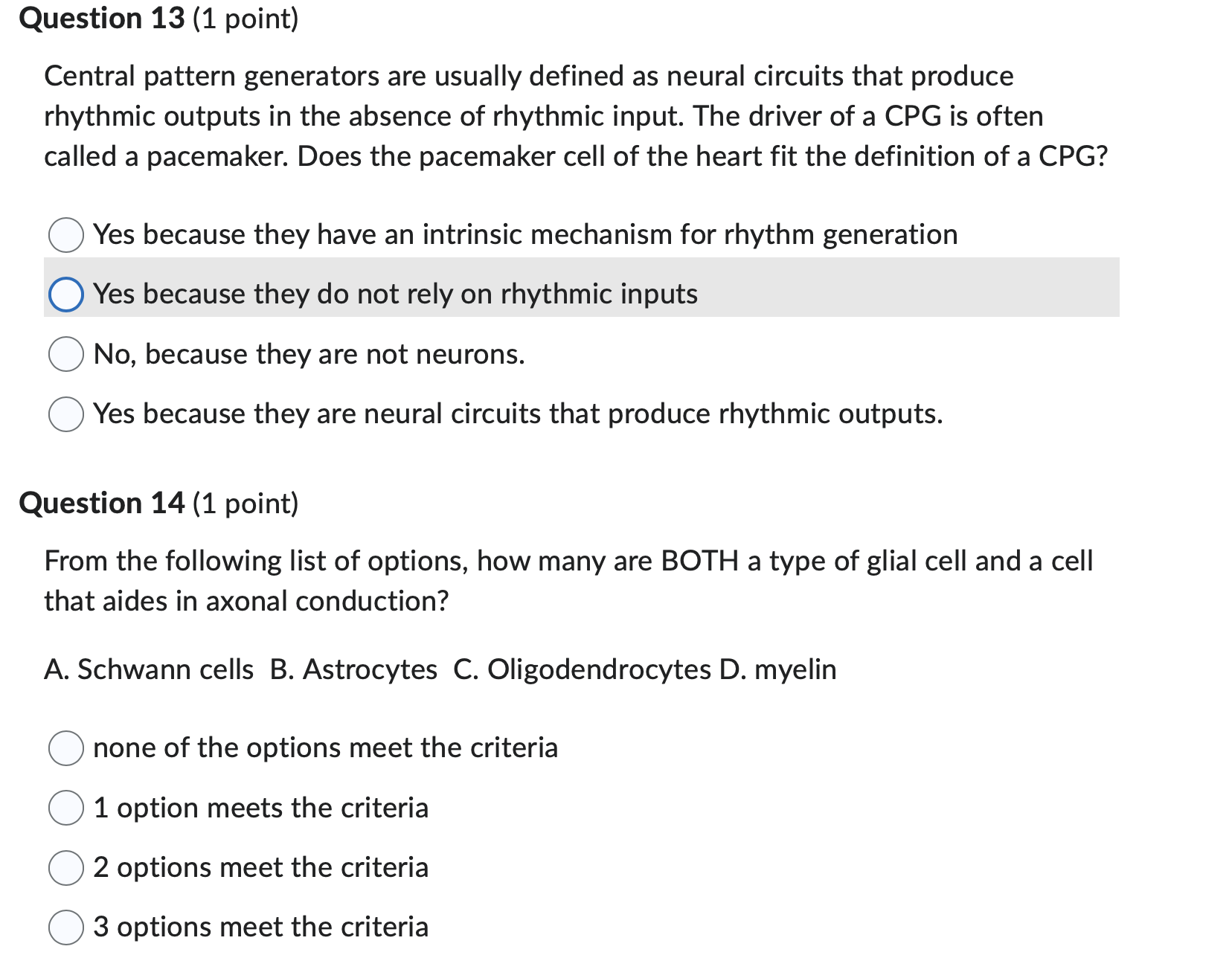 Solved Central pattern generators are usually defined as | Chegg.com