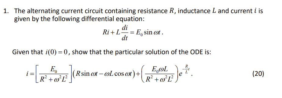 Solved The alternating current circuit containing resistance | Chegg.com
