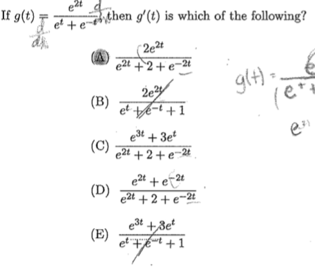 Solved If g(t) = ezt et te then g'(t) is which of the | Chegg.com