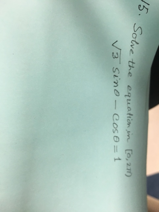 Solved Solve the equation in [0, 2 pi] Squareroot 3 sin | Chegg.com