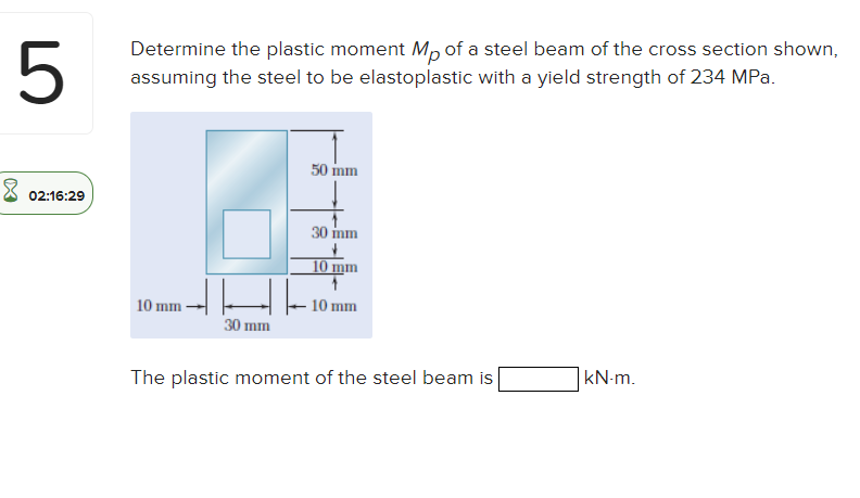 Solved Oา Determine the plastic moment Mp of a steel beam of | Chegg.com