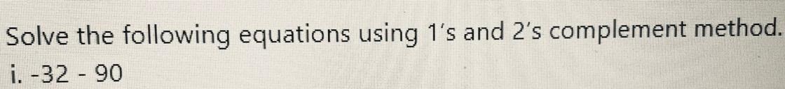 Solved Solve the following equations using 1's and 2's | Chegg.com