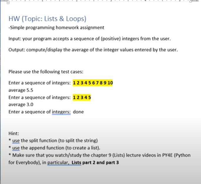 Solved Hint: * use the split function (to split the string) | Chegg.com