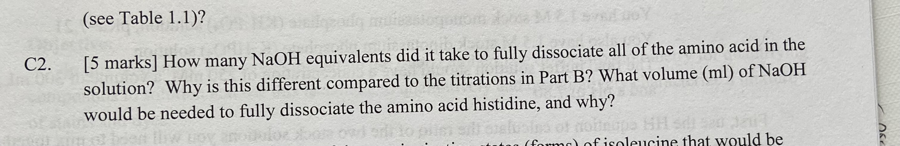 Solved 2. [5 marks] How many NaOH equivalents did it take to | Chegg.com
