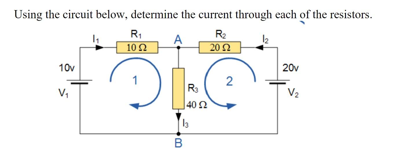 [solved] Using The Circuit Below Determine The Current Thr