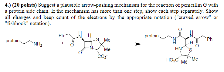 Solved 4.) (20 points) Suggest a plausible arrow-pushing | Chegg.com
