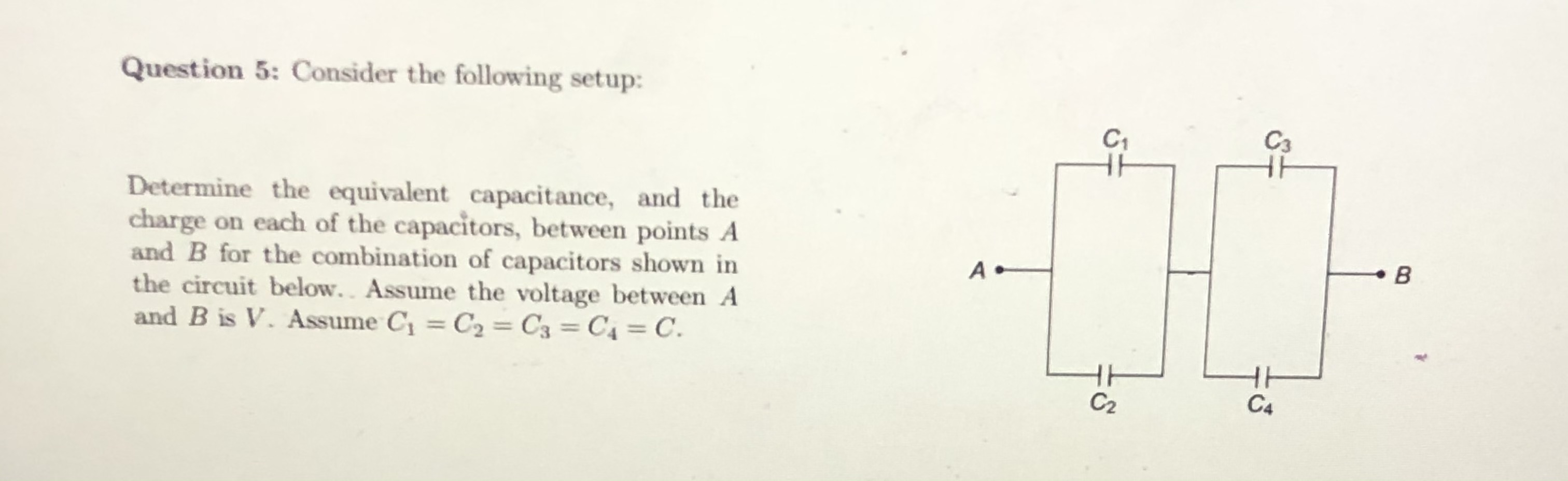 Solved Question 5: Consider the following setup: C3 C1 th | Chegg.com