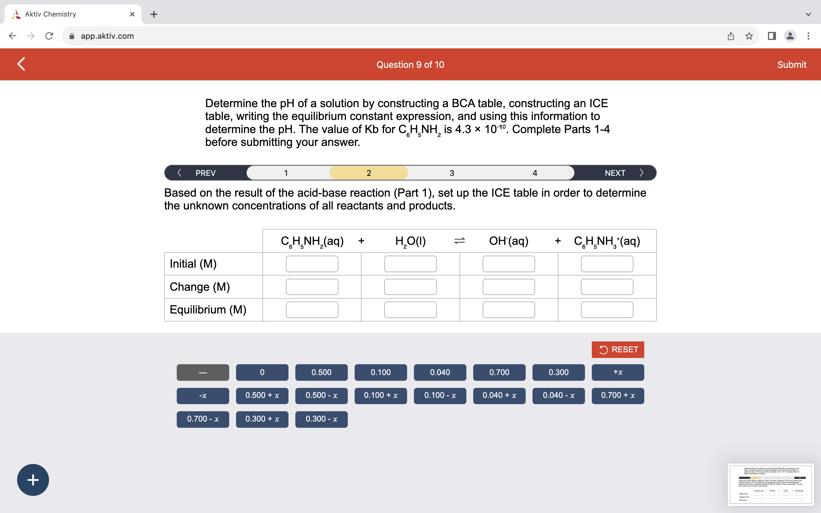 Solved Determine the pH of a solution by constructing a BCA | Chegg.com