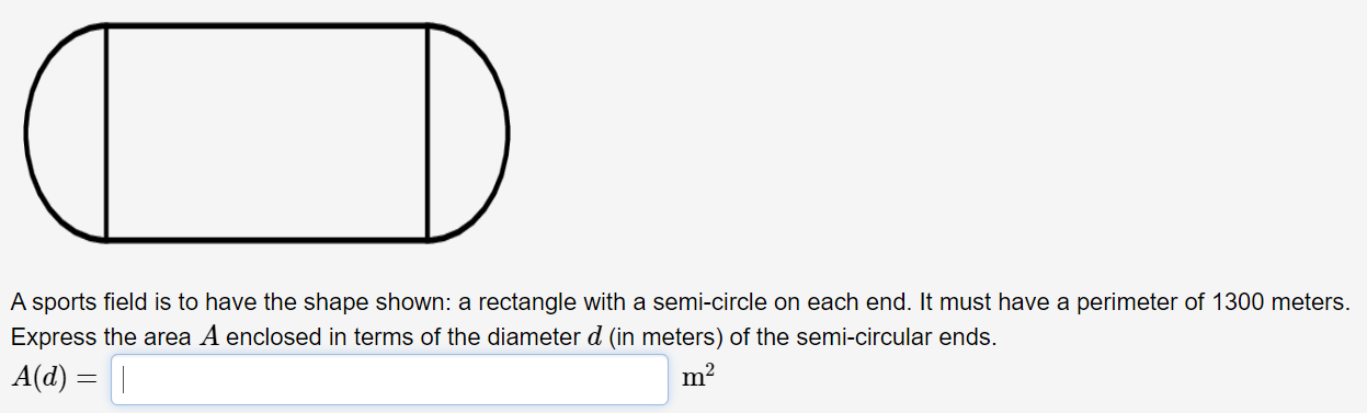 Solved D A sports field is to have the shape shown: a | Chegg.com