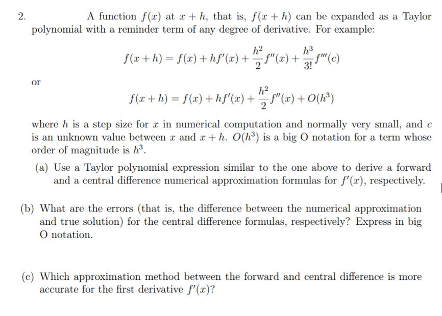 NUMERICAL ANALYSIS CLASS. For reference: Elementary | Chegg.com