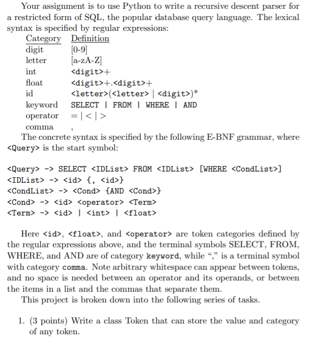 Your assignment is to use Python to write a recursive | Chegg.com