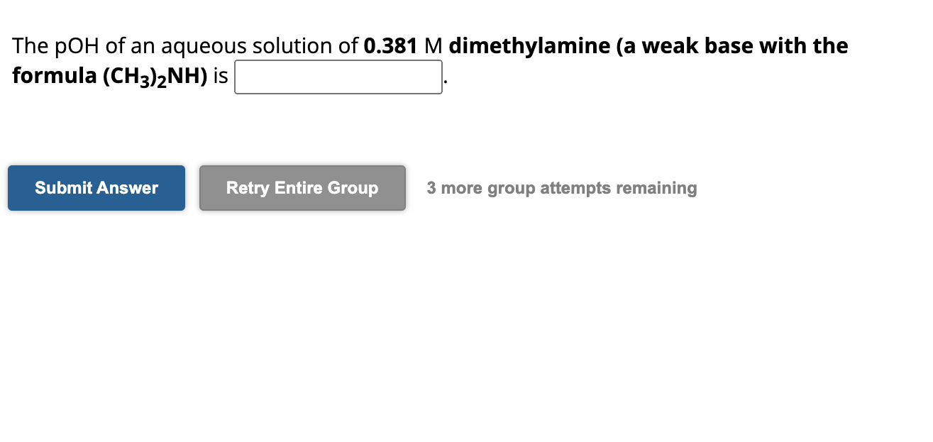 Solved The pOH of an aqueous solution of 0.381M | Chegg.com
