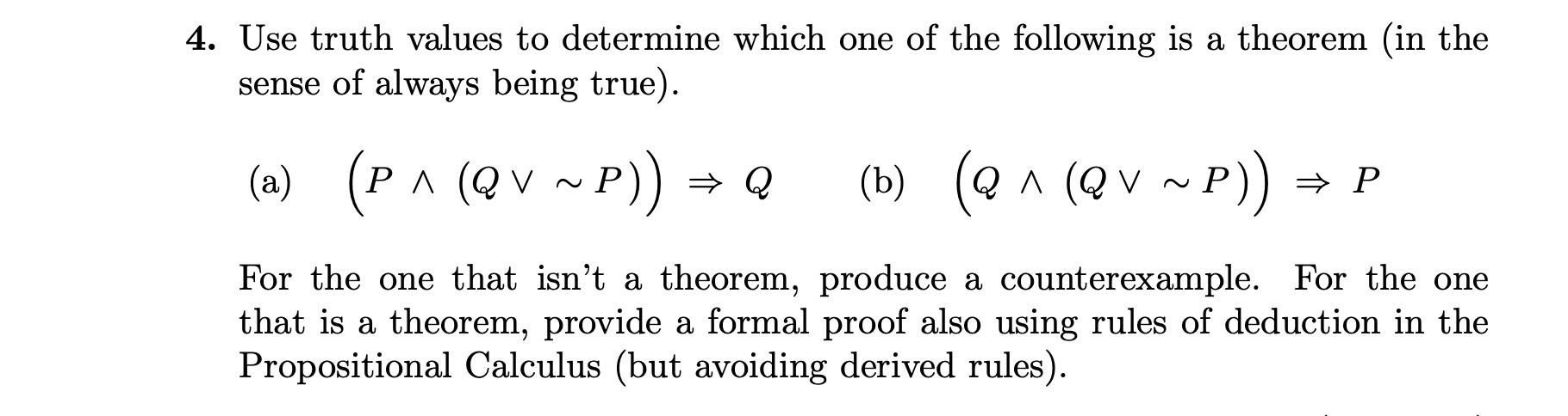Solved Use truth values to determine which one of the | Chegg.com