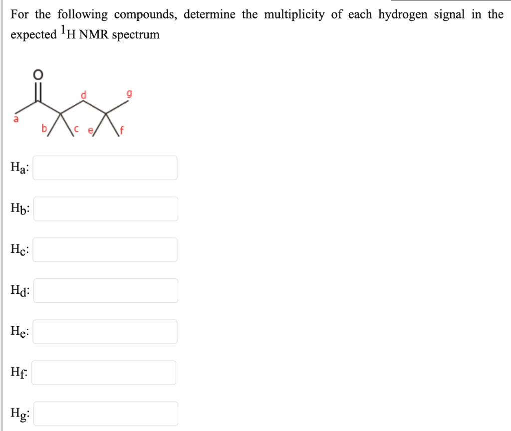 Solved For the following compounds, determine the | Chegg.com