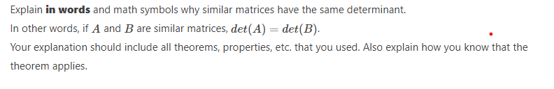 Solved Explain in words and math symbols why similar | Chegg.com