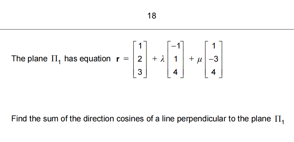 Solved The plane Π1 ﻿has equation | Chegg.com