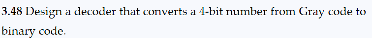 Solved 3.48 Design a decoder that converts a 4-bit number | Chegg.com