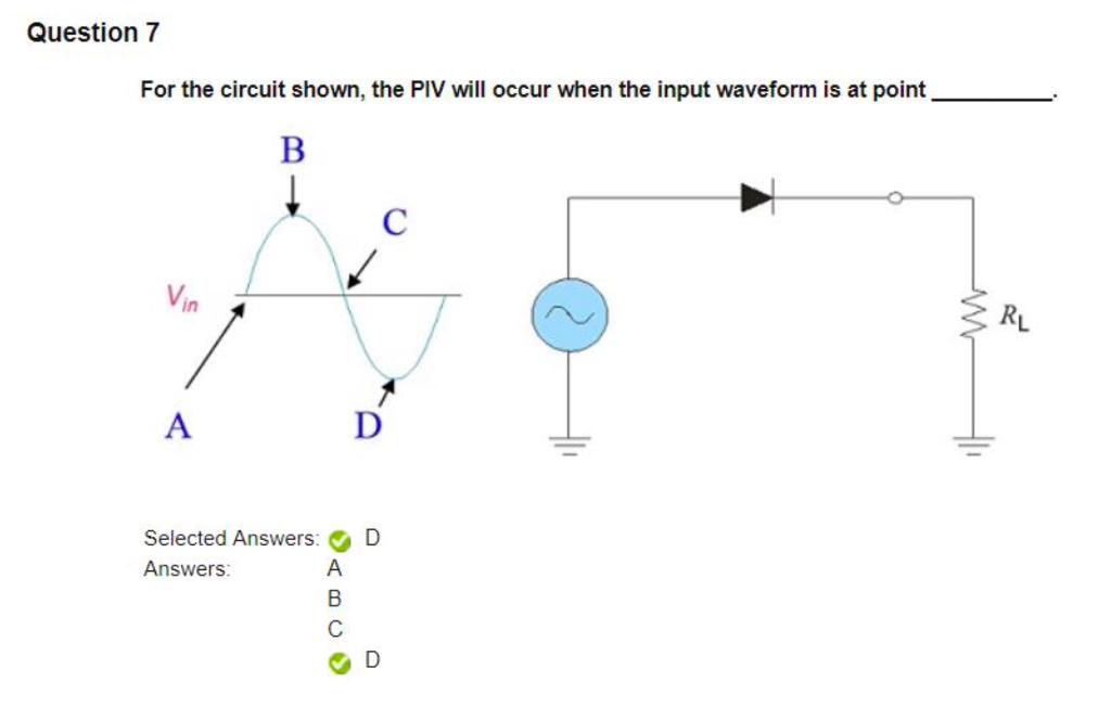 Solved Question 3 During the positive input cycle shown, the | Chegg.com