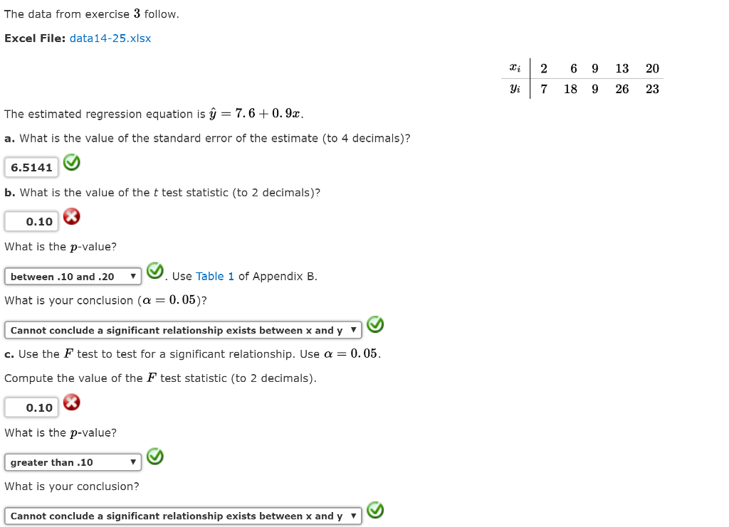 Solved The data from exercise 3 follow. Excel File: | Chegg.com