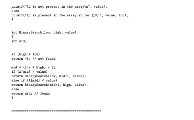 Solved Problem 2: Binary Search (30 points] Write MIPS | Chegg.com