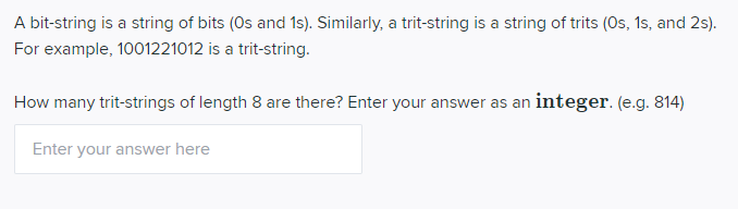 Solved A bit-string is a string of bits (Os and 1s). | Chegg.com