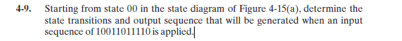Solved 9. Starting from state 00 in the state diagram of | Chegg.com